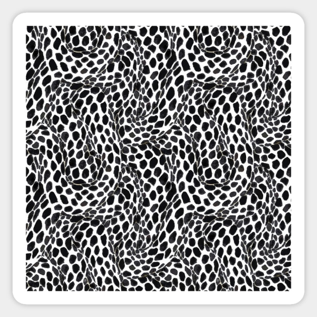 Abstract black and white spotted pattern - Abstract Spotted Pattern - Sticker | TeePublic